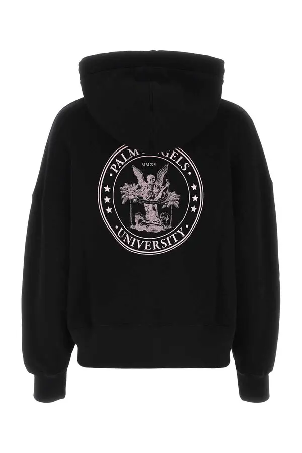 Palm Angels Cotton Hoodie With Logo