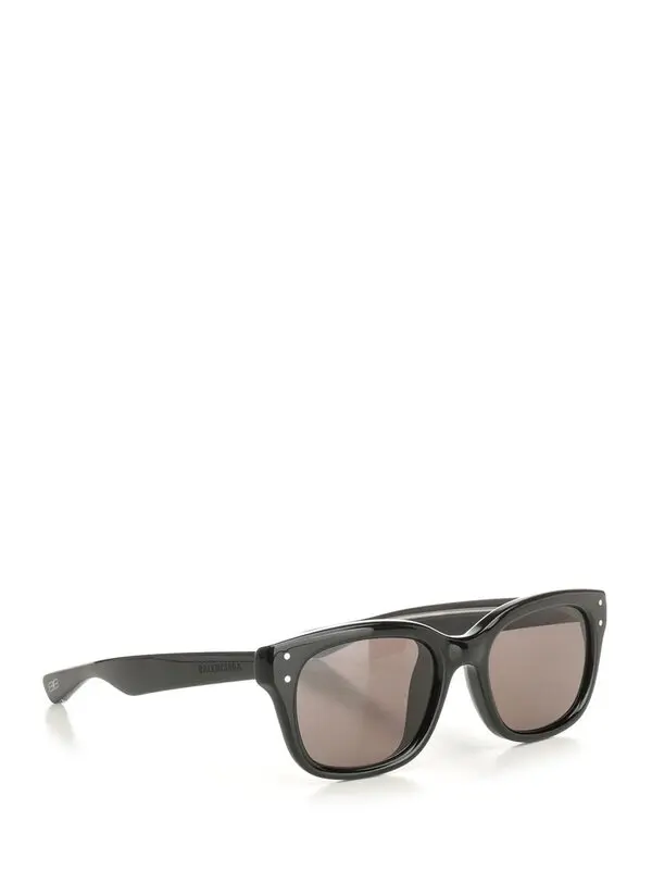 Balenciaga Silver Geometric Frame Sunglasses