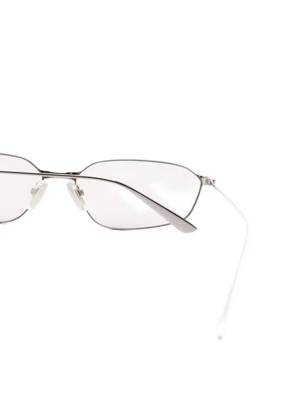 Balenciaga Silver Geometric Frame Sunglasses