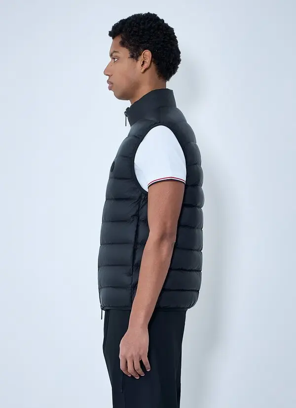 Moncler Deneb Gilet With High Collar And Horizontal Quilting