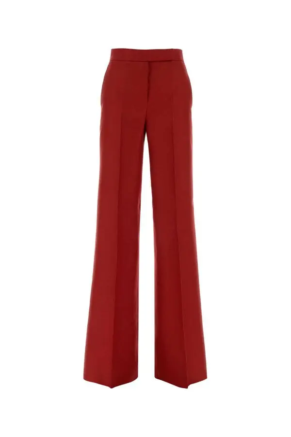 Max Mara Linen Palazzo Pants - Red