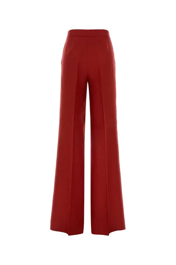 Max Mara Linen Palazzo Pants - Red