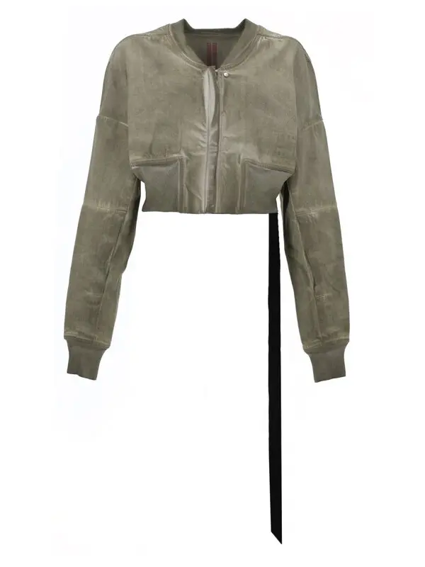 Rick Owens Denim Flight Bomber Jacket - Brown