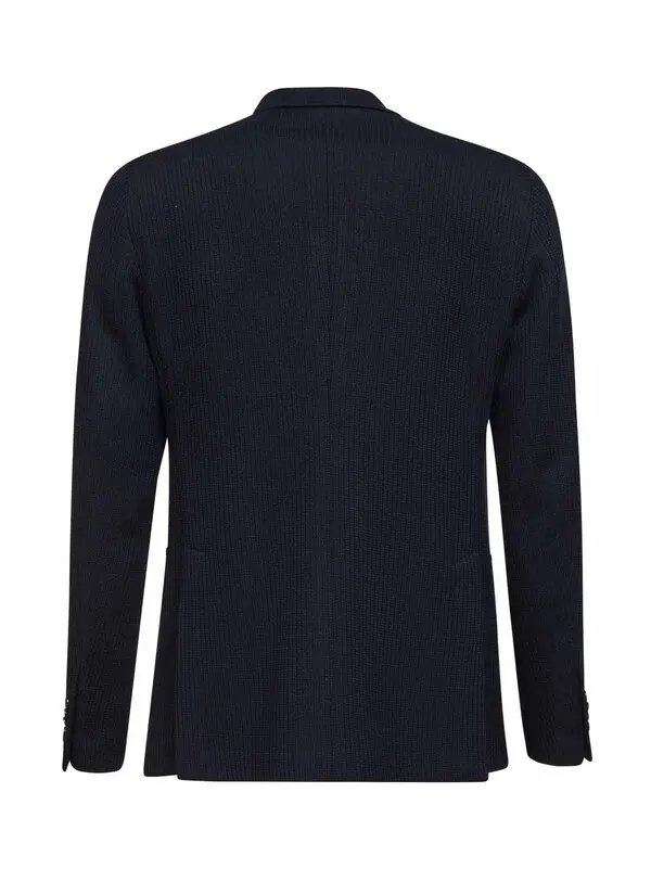 Tagliatore Blue Barré Jersey Double-breasted Balzer - Multicolor