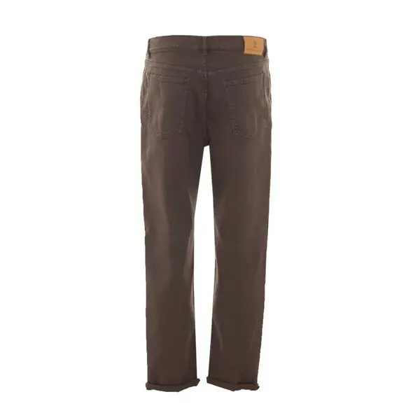 Brunello Cucinelli Tailored Cotton Trousers - Brown