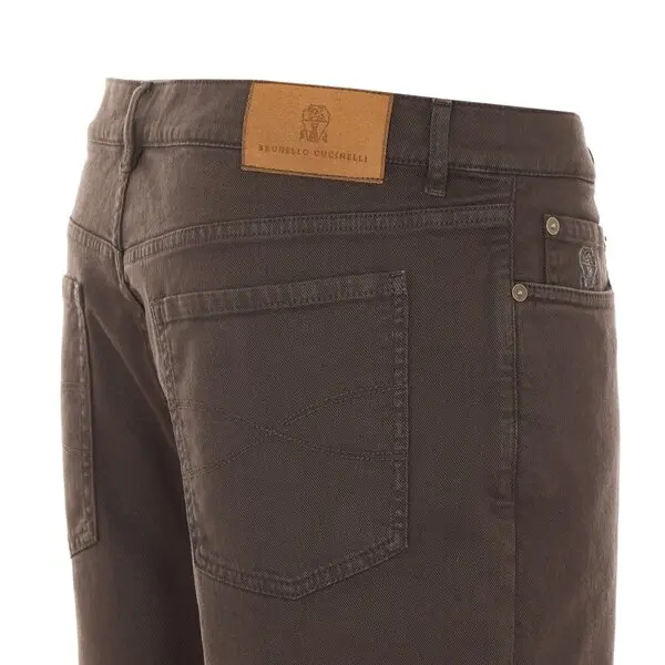 Brunello Cucinelli Tailored Cotton Trousers - Brown