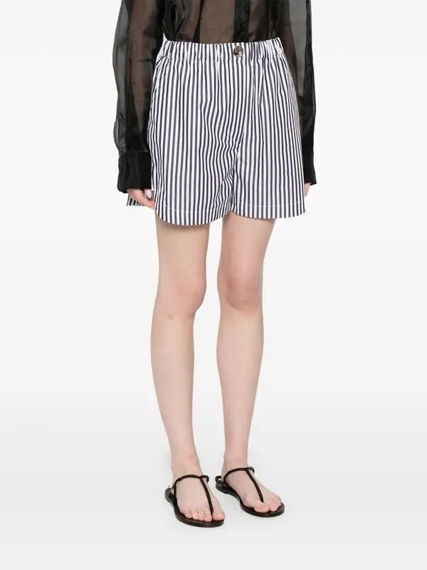 Sportmax Striped Cotton Shorts