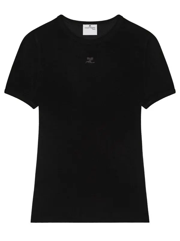 COURREGES Courrèges Baby Spongy T-shirt - Black