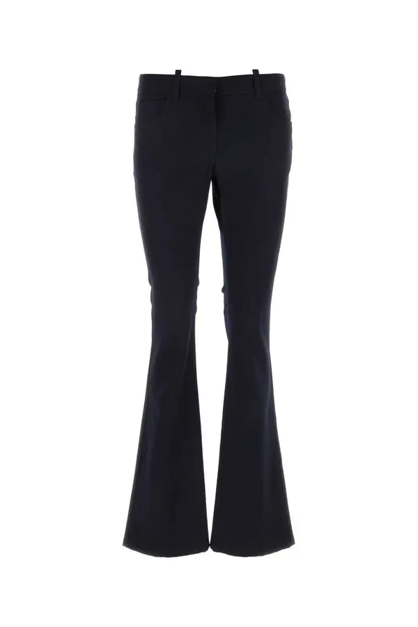 Off-White Midnight Wool Flare Trousers - Blue