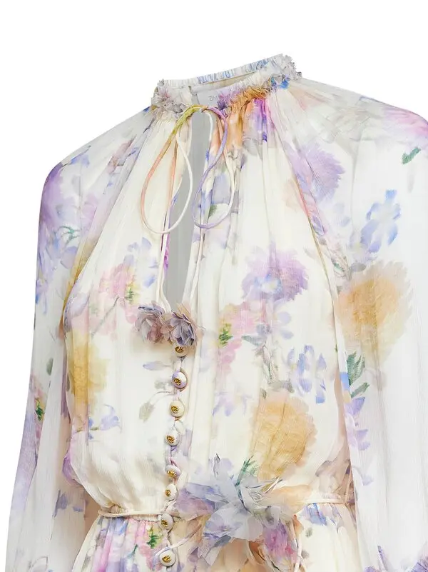 Zimmermann Dahlia Print Viscose Playsuit - Multicolor
