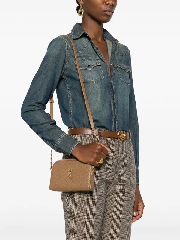 Saint Laurent Gaby Mini Leather Crossbody Bag