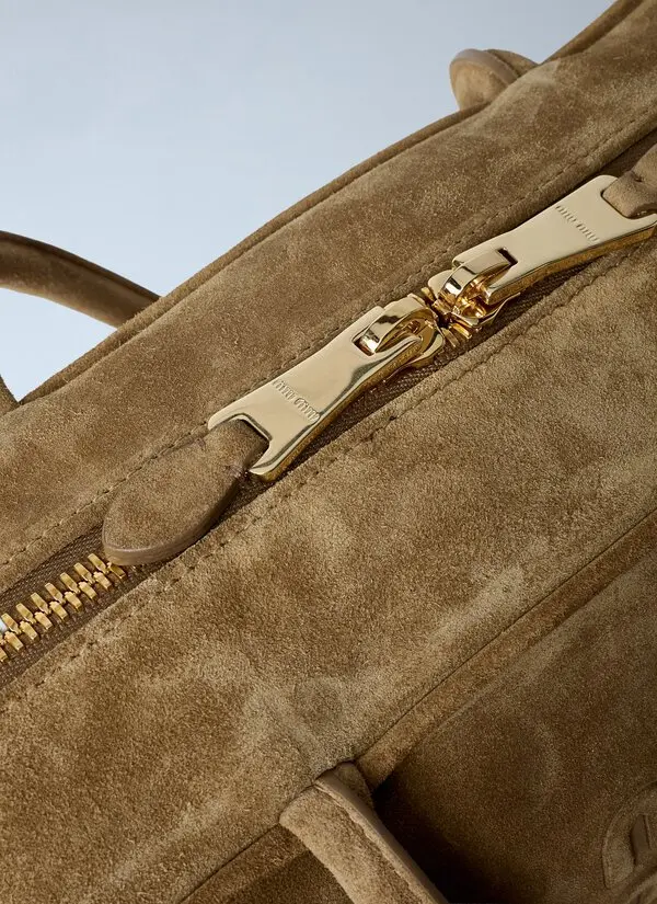 Miu Miu Suede Beau Handbag - Green