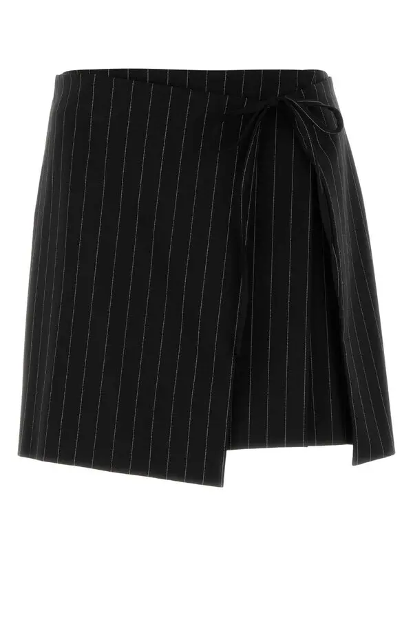 Sportmax Embroidered Stretch Wool Blend Fatti Mini Skirt - Multicolor