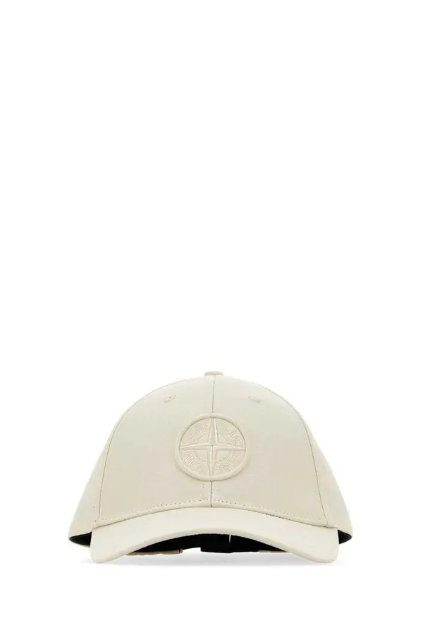 Stone Island Cotton Baseball Cap - White
