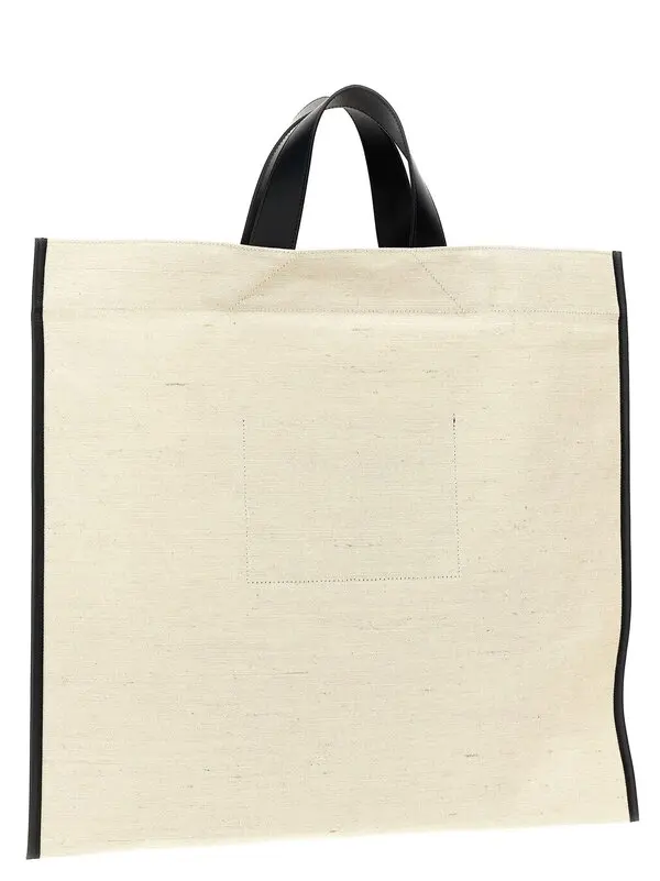 JIL SANDER Border Book Tote Square Shopping Bag