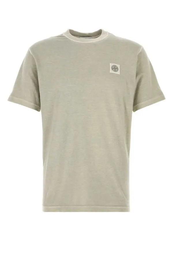 Stone Island Dove Grey Cotton T-shirt