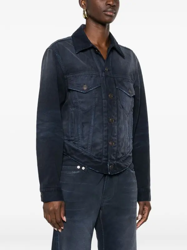 Balenciaga Denim Cotton Jacket - Multicolor
