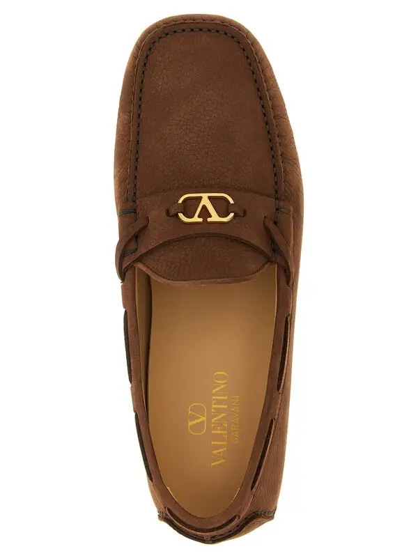 Valentino Garavani Driver Fastaway Loafers - Brown
