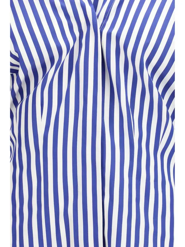 Givenchy Striped Cotton Shirt With Cut-out Detail - Blue