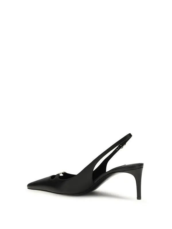 Dolce & Gabbana Leather Slingback Pumps - Black