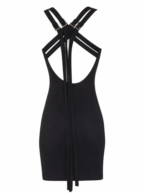 Attico Viscose Blend Mini Dress - Black