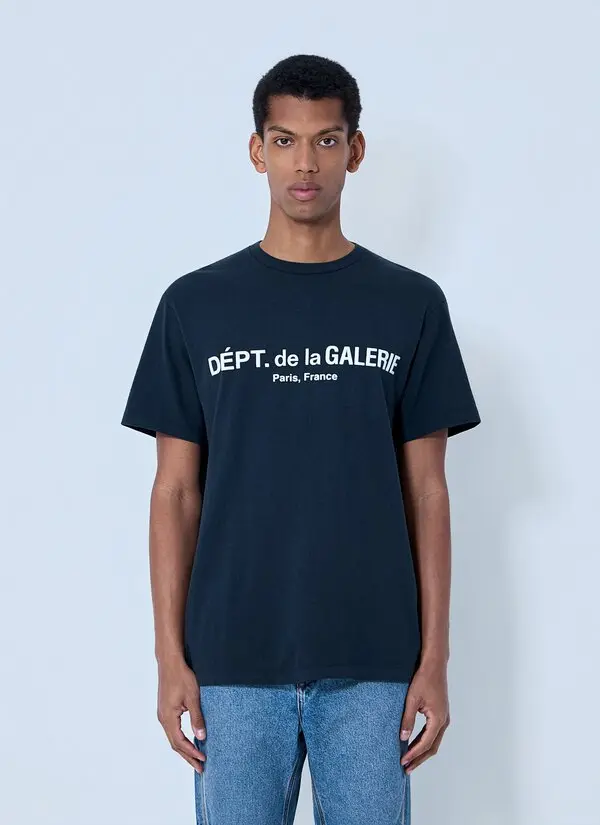 GALLERY DEPT. Logo Print Cotton T-shirt - Black