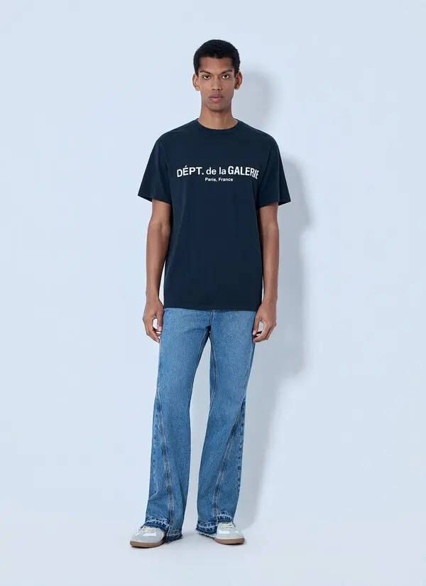 GALLERY DEPT. Logo Print Cotton T-shirt - Black