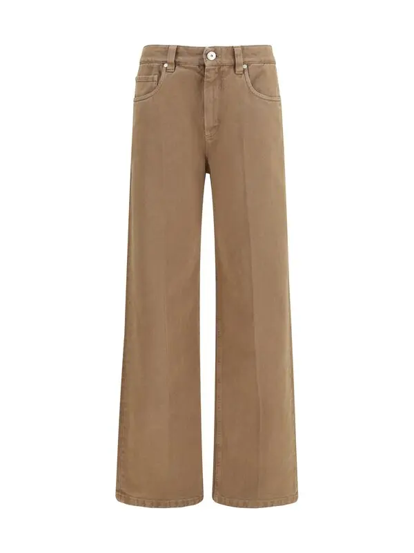 Brunello Cucinelli Straight Leg Jeans - Brown