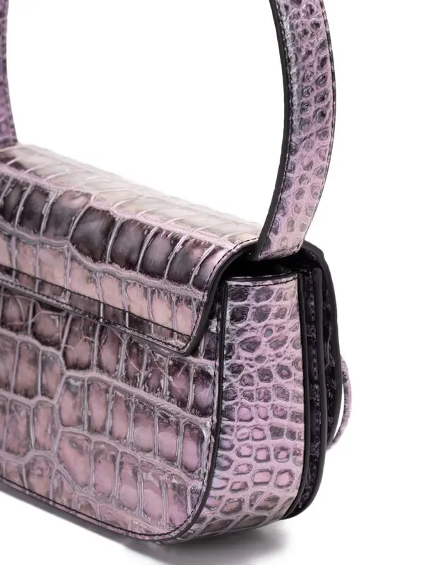 DIESEL® 1dr Croc Effect Leather Shoulder Bag - Multicolor