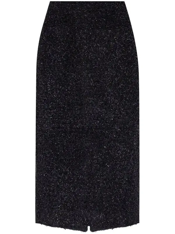 Balenciaga Tweed Midi Skirt - Multicolor