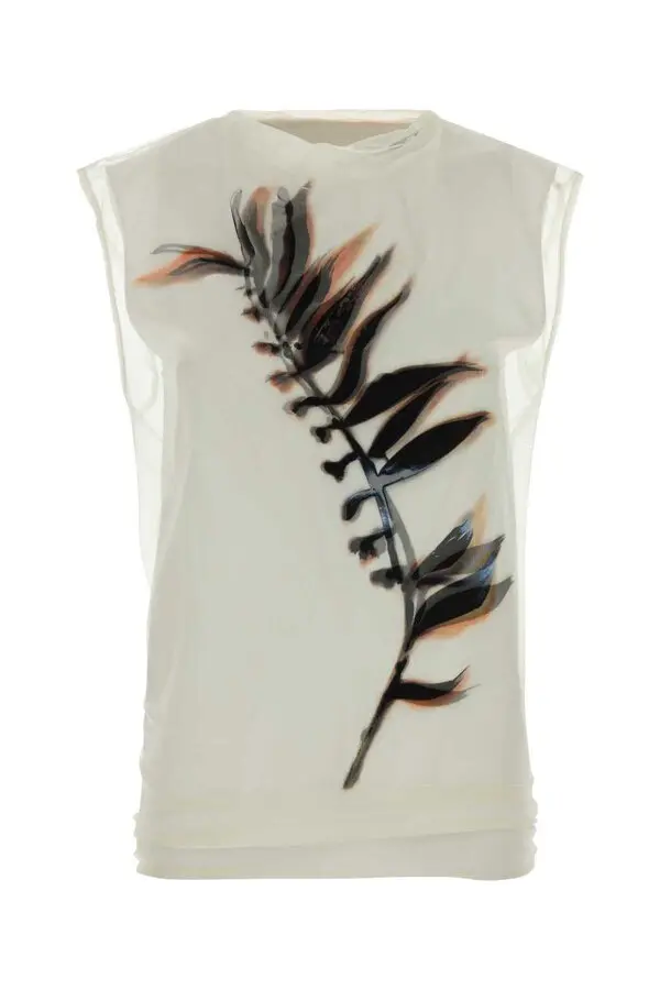 Sportmax Ivory Stretch Tulle Genero Top - White
