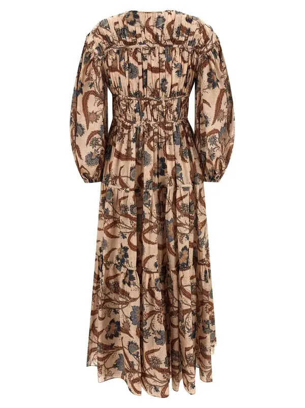 Zimmermann Ascension Tie Billow Maxi Dress - Multicolor