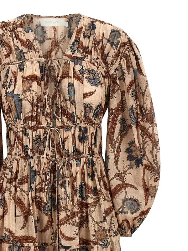 Zimmermann Ascension Tie Billow Maxi Dress - Multicolor