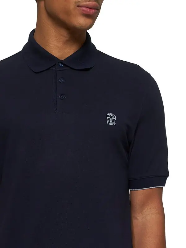 Brunello Cucinelli Cotton Piqué Polo Shirt