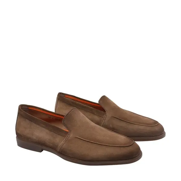 Santoni Malibu Suede Loafers - Brown