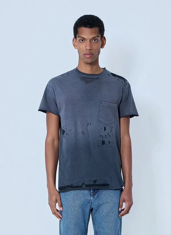 GALLERY DEPT. Distressed Cotton Jersey T-shirt - Gray