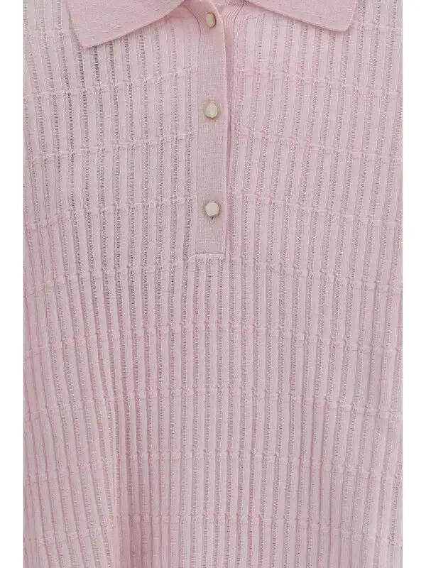 Max Mara Wool And Silk Polo - Pink