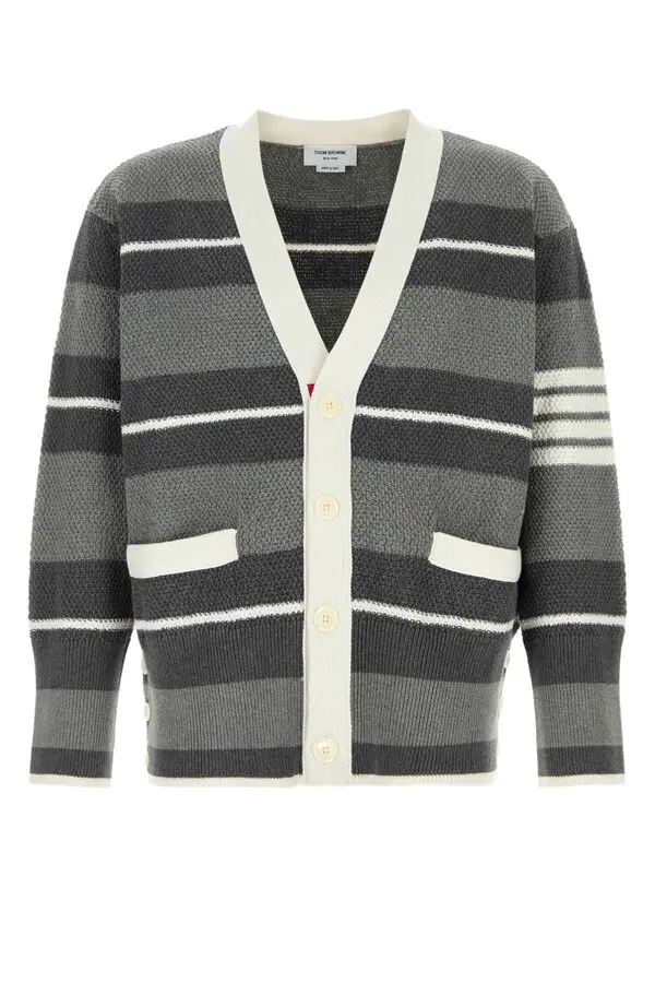 Thom Browne Embroidered Cotton Cardigan - Multicolor