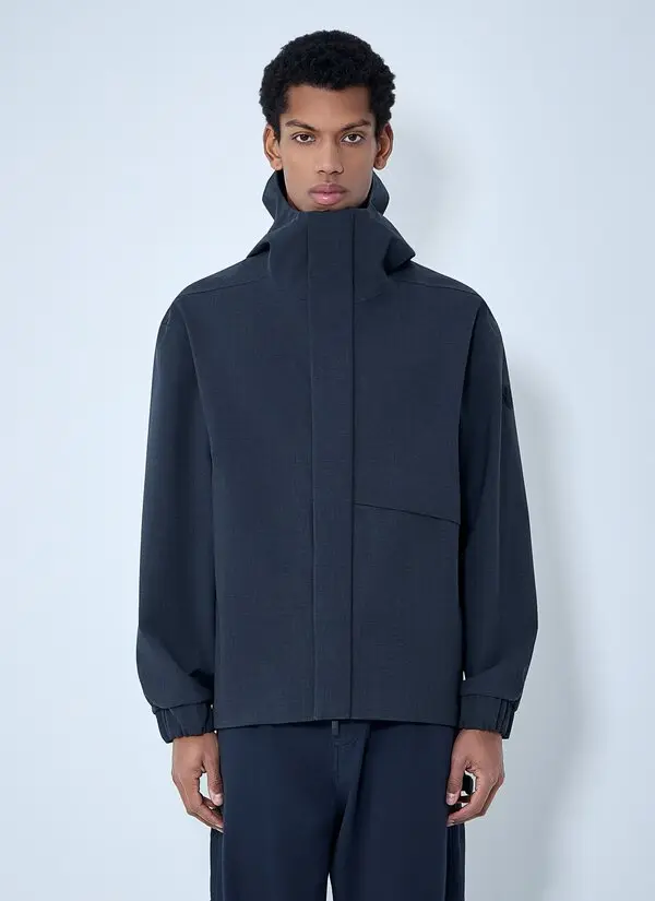 Moncler Technical High-collar Jacket With Concealed Placket