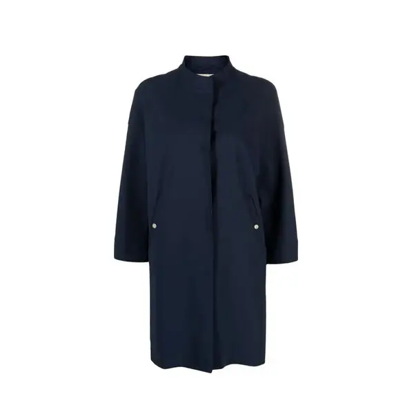 Herno Concealed-fastening Coat - Blue