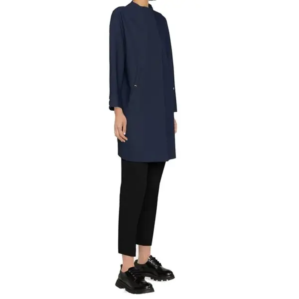 Herno Concealed-fastening Coat - Blue