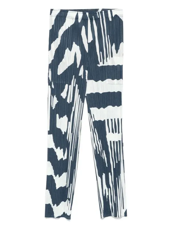 Issey Miyake Printed Pleated Trousers - Multicolor