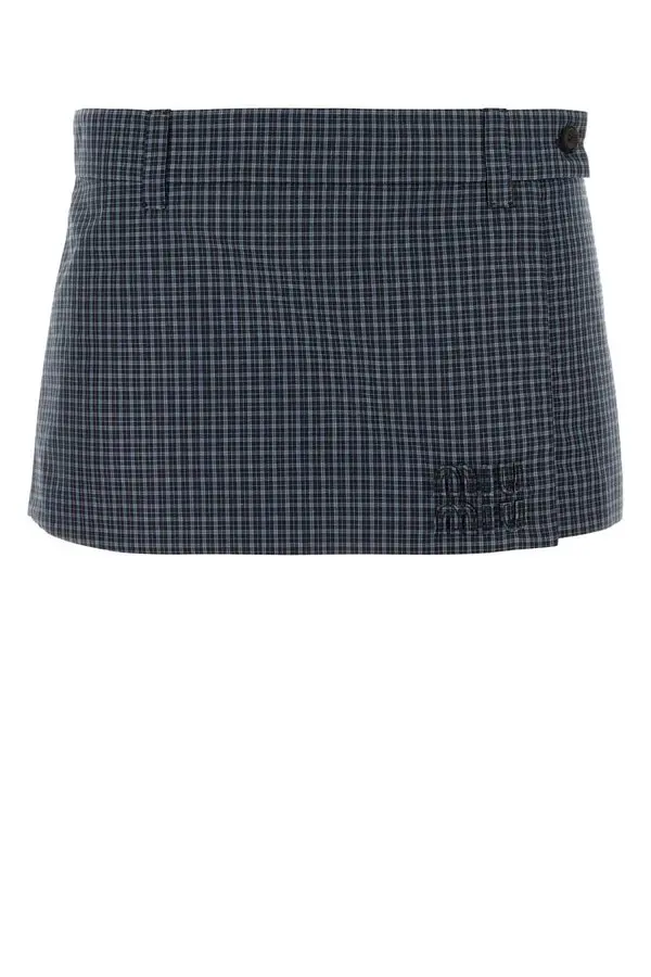 Miu Miu Embroidered Nylon Blend Pant-skirt