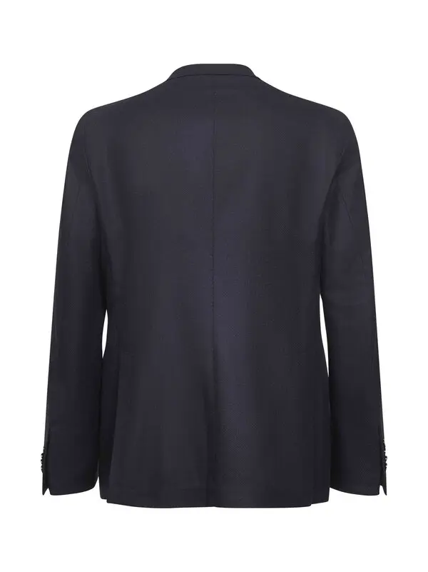Tagliatore Blue Wool And Cashmere Montecarlo Single-breasted Blazer - Multicolor
