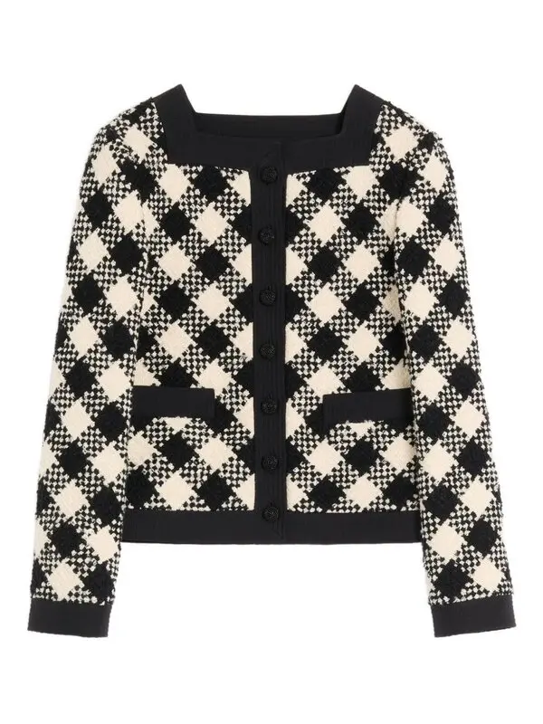 Valentino Garavani Checked Bouclé Tweed Jacket