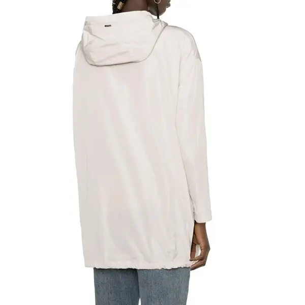 Herno Techno Taffeta Parka Coat - White
