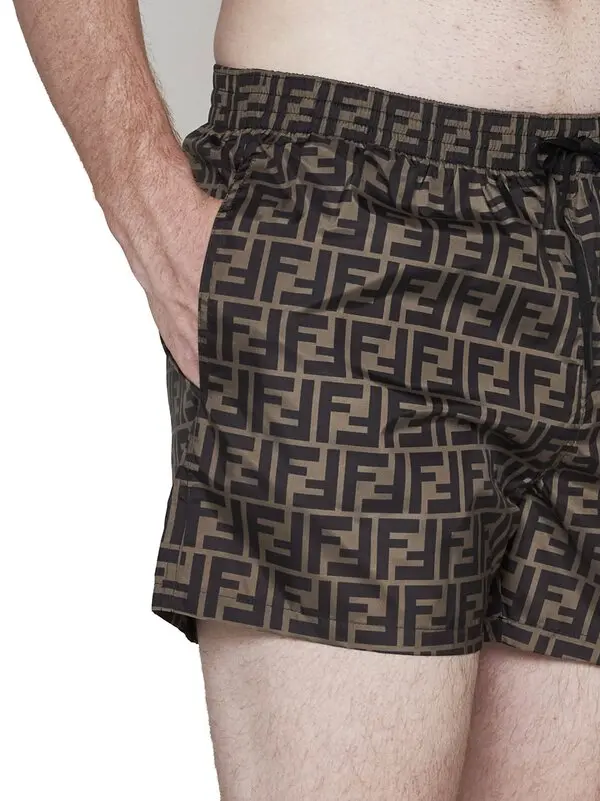 Fendi Ff Pattern Swim Boxers - Multicolor