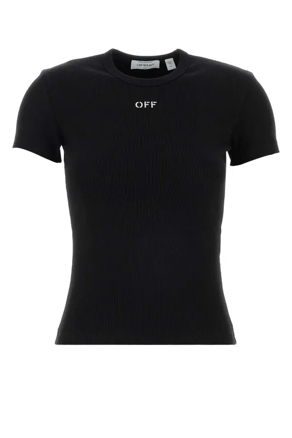 Off-White Stretch Cotton T-shirt