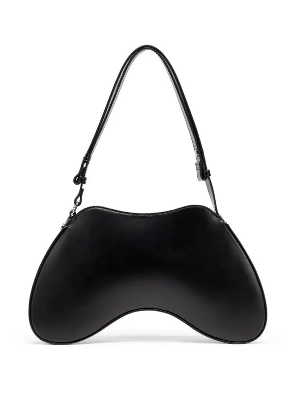 DIESEL® Black Calf Leather Shoulder Bag - Multicolor