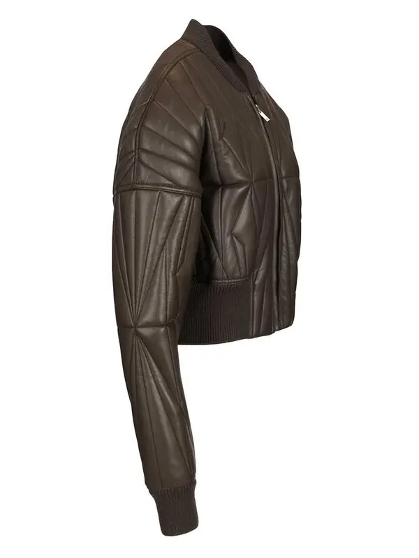 Moncler Geocamo Cropped Leather Jacket